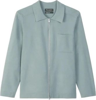 Marc O'Polo Overshirt-Strickjacke regular - - Knitwear - Herren - Blau - M