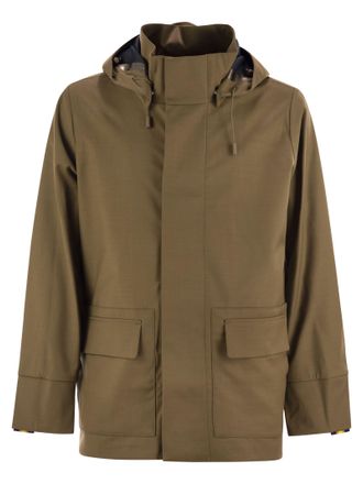 K-Way K way Erhal Tech Wool Blend Mélanger Jacket à capuche