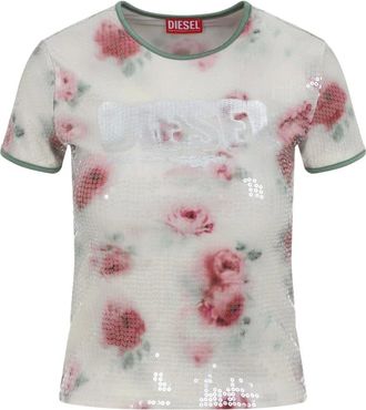 Diesel Femme, Tops, Multicolore, Taille: 36 FR T-Shirt T-Unkyel