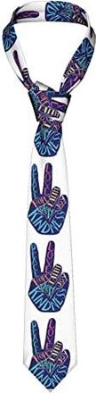 Generic Cravate Pour Hommes Signe De La Main De La Paix De Jumusi R&eacute;glable Necktie Tendance Cravates Homme Pour F&ecirc;te &Eacute;v&eacute;nements C&eacute;l&eacute;brations