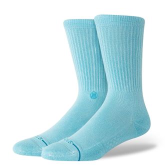 Stance Icon Dyed Crew Socken Electric Blue | Gr&ouml;&szlig;e L 43-47