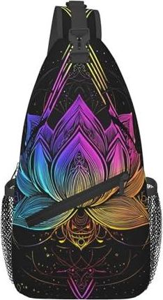 Generic Sacoche Tactique Fleur traditionnelle Galaxy Multifonction Sacs &agrave; Bandouli&egrave;re Mode Sac &agrave; Dos De Voyage pour Cyclisme &eacute;cole Homme