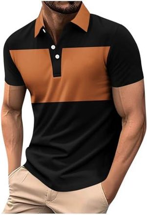 Generic Chemise de golf extensible d&eacute;contract&eacute;e &agrave; manches courtes et col rabattable, l&eacute;g&egrave;re, polyvalente, &eacute;l&eacute;gante, confortable, respirante, pour le travail, 