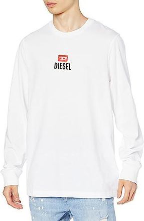 Diesel T-Shirt Manches Longues Blanc Homme Small Blanc L