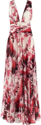 Marciano Femme, Robes, Multicolore, Taille: 36 FR Robe longue Adela &agrave; col en V