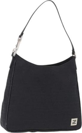 Fendi Sac bandouli&egrave;re Zucchino en toile Pre-owned - Femme - Pre-owned - Noir - Taille: ONE Size