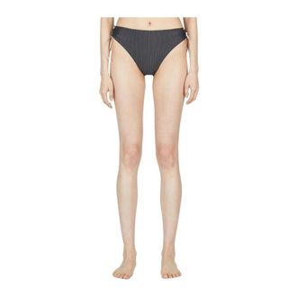 Ziah Gestreifte Selbstbindende Bikinihosen - - Swimwear - Damen - Grau - XS