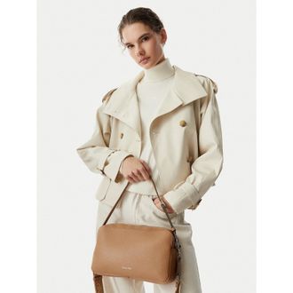 Calvin Klein Handtasche Calvin Klein Webbing 2X Strap Lg Camera Bag LV04F3642G Beige