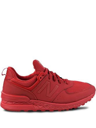 New Balance baskets 574 en résille - Rouge