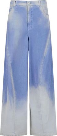 Marni jean ample à imprimé tie dye - Bleu
