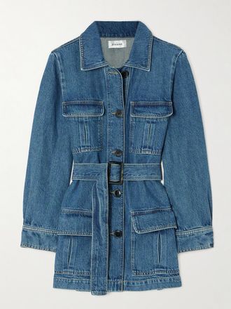 Frame Denim Dorothy Jeansjacke Mit G&uuml;rtel - Blau