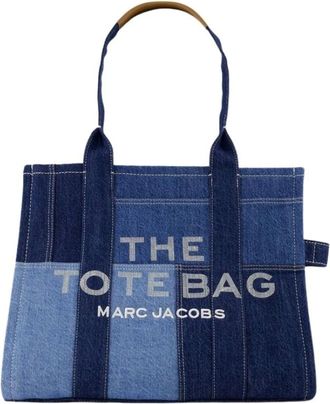 Marc Jacobs Femme, Sacs, Bleu, Taille: ONE Size Sac Fourre-tout en Toile Denim Bleu