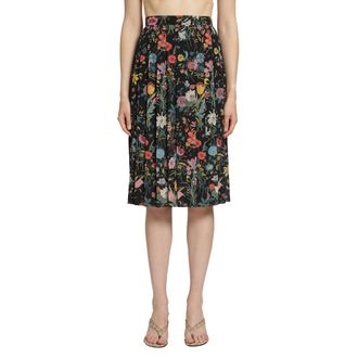 Gucci Printed Silk Midi Skirt