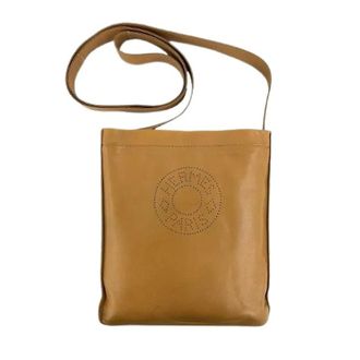 Herm&egrave;s Sac &agrave; bandouli&egrave;re Pre-owned Clous De Selle en cuir Agneau Milo - Femme - Pre-owned - Brun - Taille: ONE Size