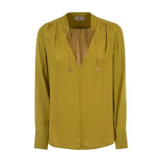 Elisabetta Franchi Damen, Blusen & Hemden, Gelb, SGr&ouml;&szlig;e