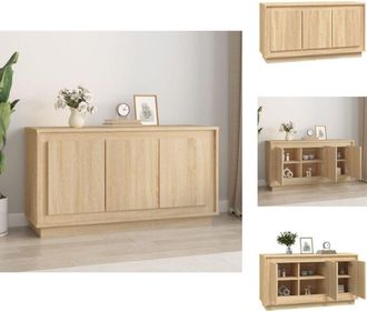 vidaXL Sideboard Sonoma-Eiche 102x35x55 cm Holzwerkstoff - Sideboard - Wohnwand - TV-Schrank - Eiche - Holzm&ouml;bel