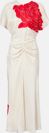 Victoria Beckham Robe midi &agrave; fleurs