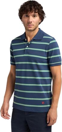 Brooks Brothers Homme, Tops, Bleu, Taille: S Polo Brod&eacute;
