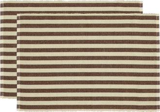 Södahl Statement Stripe Tischset 33 x 48 cm 2 Stck. Coffee Brown
