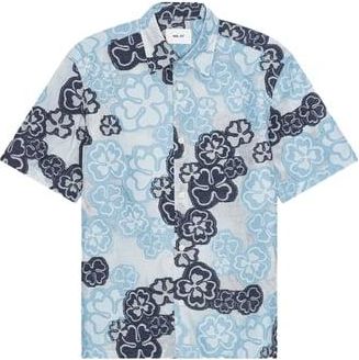 Nn.07 Chemise Freddy &agrave; empi&egrave;cement brod&eacute; en coton m&eacute;lang&eacute;