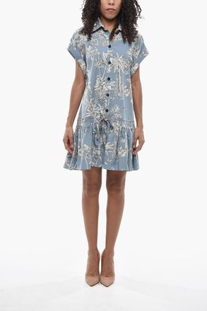 Dior Japanese-Style Shirtdress with Flared Skirt Dior