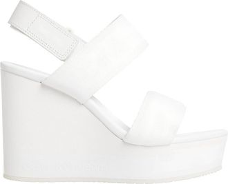 Calvin Klein Jeans Damen Sandalen mit Plateau, Wei&szlig; (Off White), 40