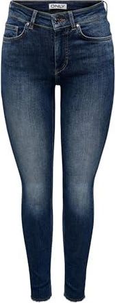 Only Female Onlblush Mittlere Taille Skinny Fit Jeans Mid SK Ank RW DNM Rea081 Noos, Bleu, M / 32L Femmes