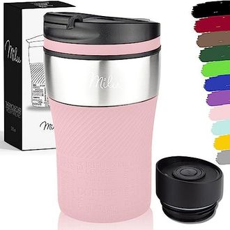 Milu Mug Isotherme Etanche 210mL I Thermo Café-Thé I Tasse isolée pour café et thé à emporter, Double Paroi Isolée sous Vide, Acier Inoxydable I Tasse de V