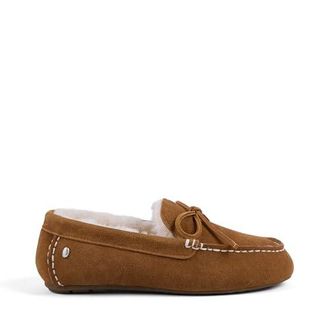 Emu Australia Sandrine Sheepskin Moccasin pour femme avec noir, marron, 40 EU