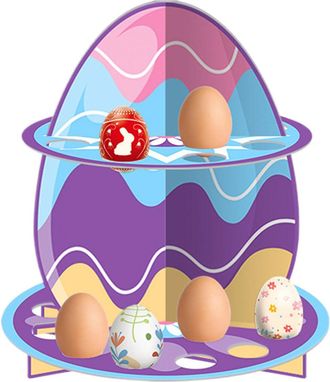 Generic Ostereier Tablett- - Ostern Schild Tabletts mit Tischplatte in der Mitte des Designs und des Hofstils Finish Bau, Partyzubeh&ouml;r Kuchenst&auml;nder Urlaubsde