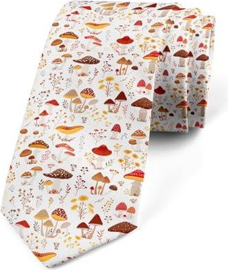 Generic Cravate Champignon Orange Jaune Brun Confortable Tie Formelle Cravate Pour Homme Pour C&eacute;l&eacute;brations F&ecirc;te Affaires