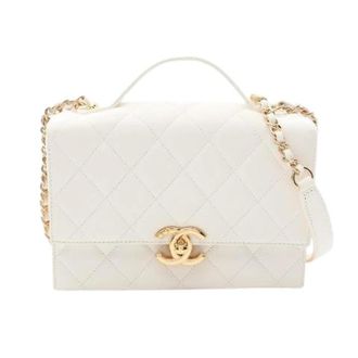 Chanel Pre-owned Matelass&eacute; Lammleder Umh&auml;ngetasche - - Pre-owned - Damen - Wei&szlig; - ONE SIZE