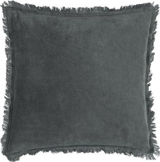 furn. Yard Jaye Kissen, Samt, mit Fransen, Polyester gef&uuml;llt