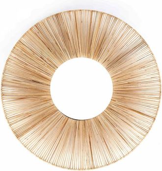 Oviala Miroir en rotin naturel 60 cm