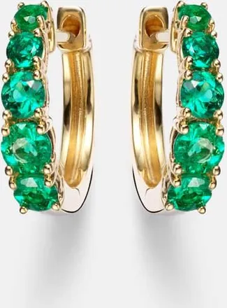 Anita Ko Ohrringe Graduated aus 18kt Gelbgold mit Smaragden