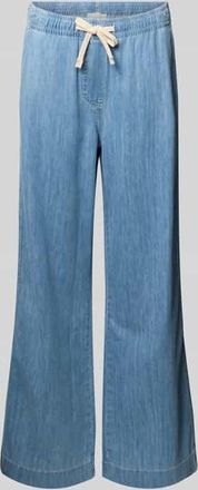 Juvia Wide Leg Stoffhose in Denim-Optik