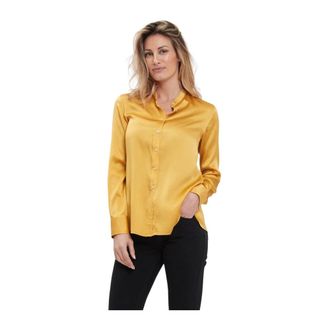 Caliban Stilvolles Hemd f&uuml;r M&auml;nner - - Blouses & Shirts - Damen - Gelb - 2XL