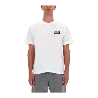 Versace Jeans Couture Homme, Tops, Blanc, Taille: S Logo Patch T-Shirt