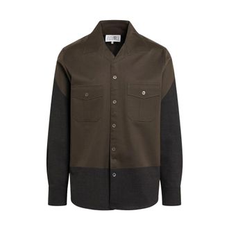 Maison Margiela Homme, Vestes, Brun, Taille: M Chemise &agrave; manches longues