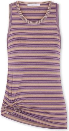 Paco Rabanne Gestreiftes Piercing-Tanktop - - Tops - Damen - Mehrfarbig - M
