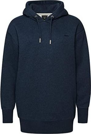 Superdry Robe sweat pour femme avec logo brodé en coton bio vintage bleu marine chiné XS/S, Bleu marine chiné, S