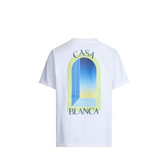 Casablanca T-shirt imprim&eacute; &agrave; col rond en coton organique