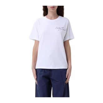 Emporio Armani Stilvolles Logo-T-Shirt mit Kurzen &Auml;rmeln - - Tops - Damen - Wei&szlig; - S