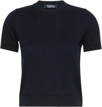 Max Mara Femme, Pulls, Bleu, Taille: 42 FR Maille col rond