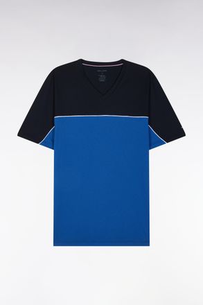 Eden Park Pyjama Court En Jersey De Coton Bleu Et Marine