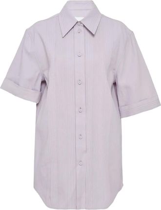 Jil Sander chemise boutonn&eacute;e &agrave; manches courtes - Violet