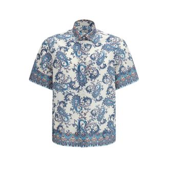 Etro Etro Blaues Baumwollhemd mit Muster - - Shirts - Herren - Mehrfarbig - L