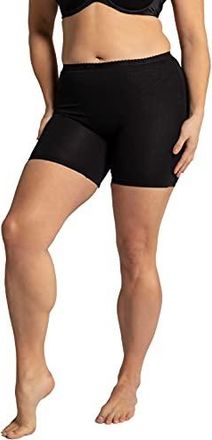 Ulla Popken Femme Grandes Tailles Shorty, Culotte couvrante à Taille élastique Noir 46+ 799090130-46+