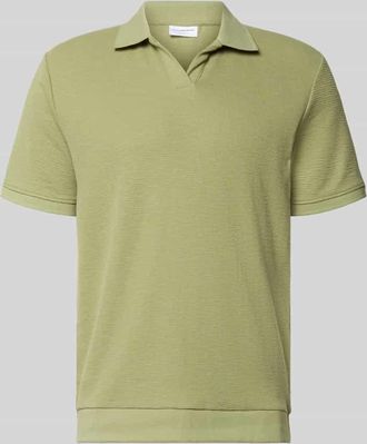 Lindbergh Comfort Fit Poloshirt mit V-Ausschnitt