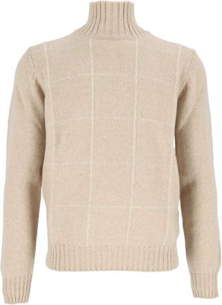 Settefili Cashmere Maglia Intarsio Vulcano-Strick - - Knitwear - Herren - Beige - L